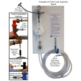 Pre-made Cask Aspirator (Cask Breather) Set-Up on Wall Mountable Board ...